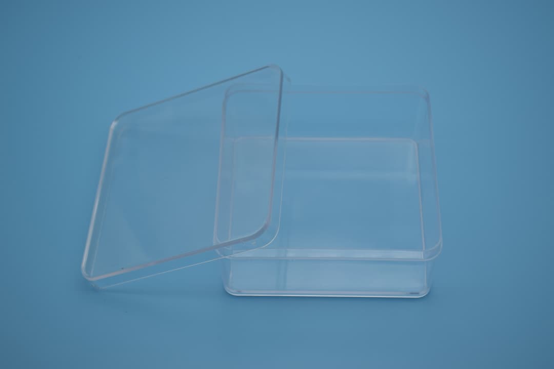 2 Square Clear Plastic Box,transparent Ps Box With Lid,clear Box ...