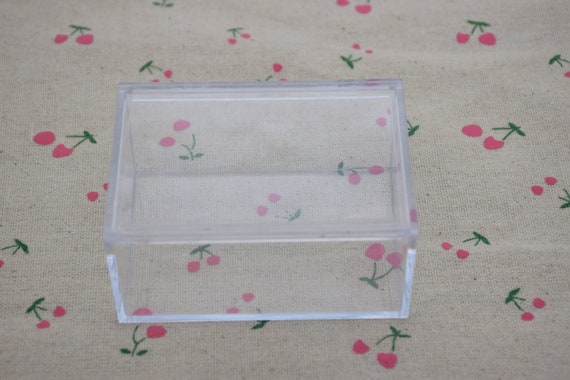2 Rectangle Clear Plastic Boxtransparent Acrylic Box With - Etsy