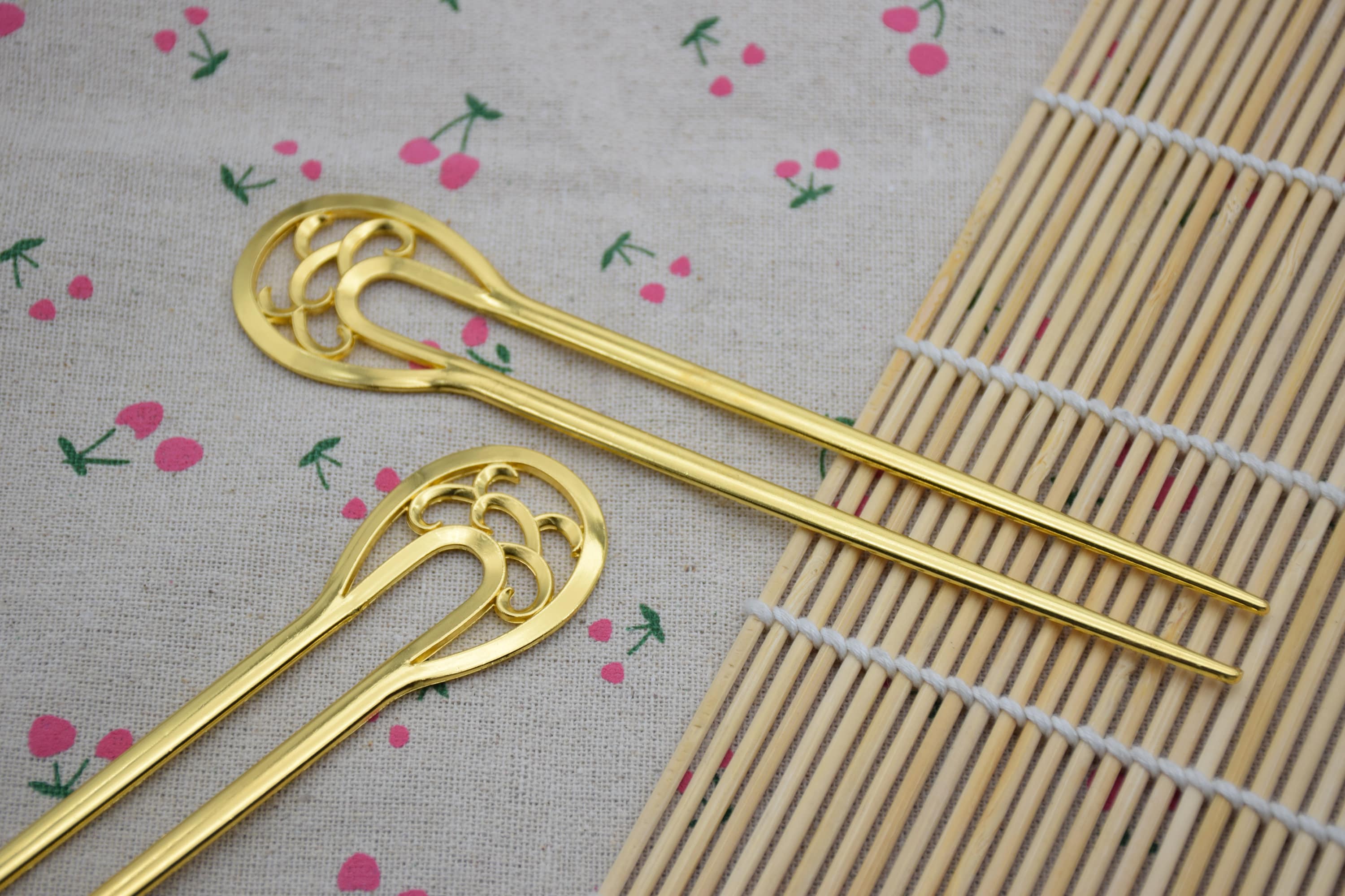 2pieces Metal Hair Sticks,simple Hair Sticks,patten Hair Pins,pattened ...