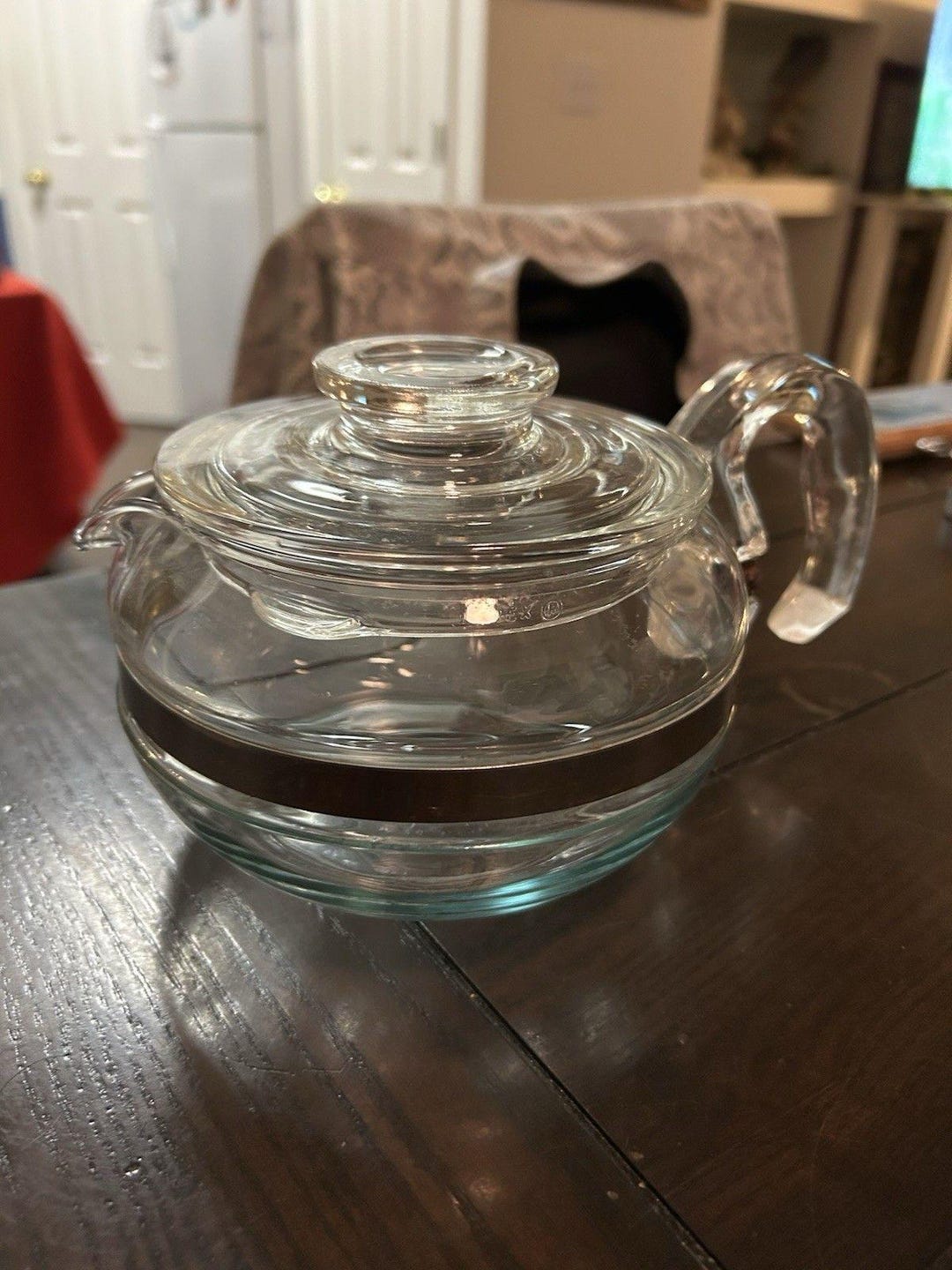 Vintage PYREX "flameware" 6 Cup Teapot #8446 W/handle #8336) & Lid ...