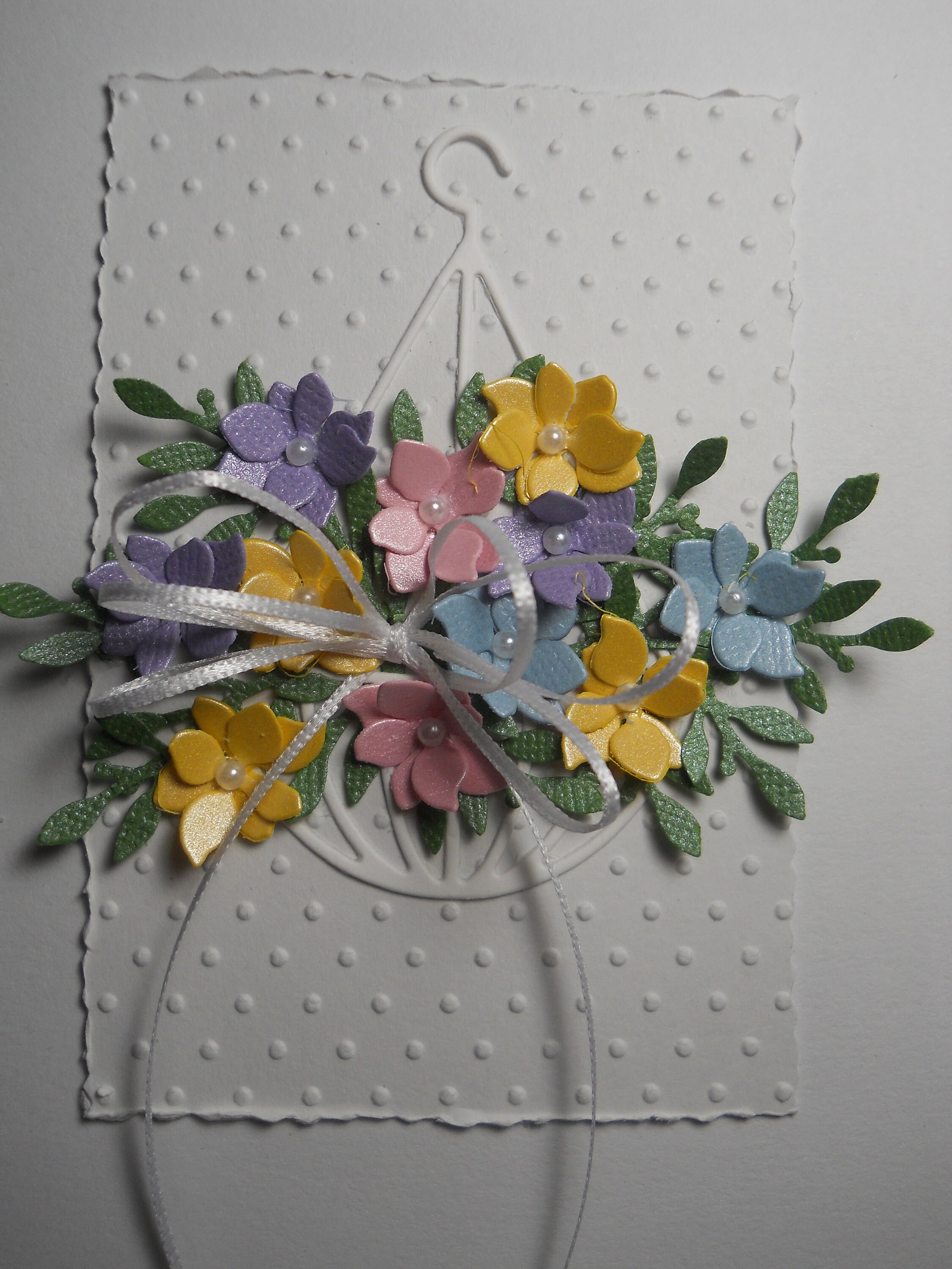 Hanging Basket Card, Hanging Basket Card of Spring Flowers, Assorted ...
