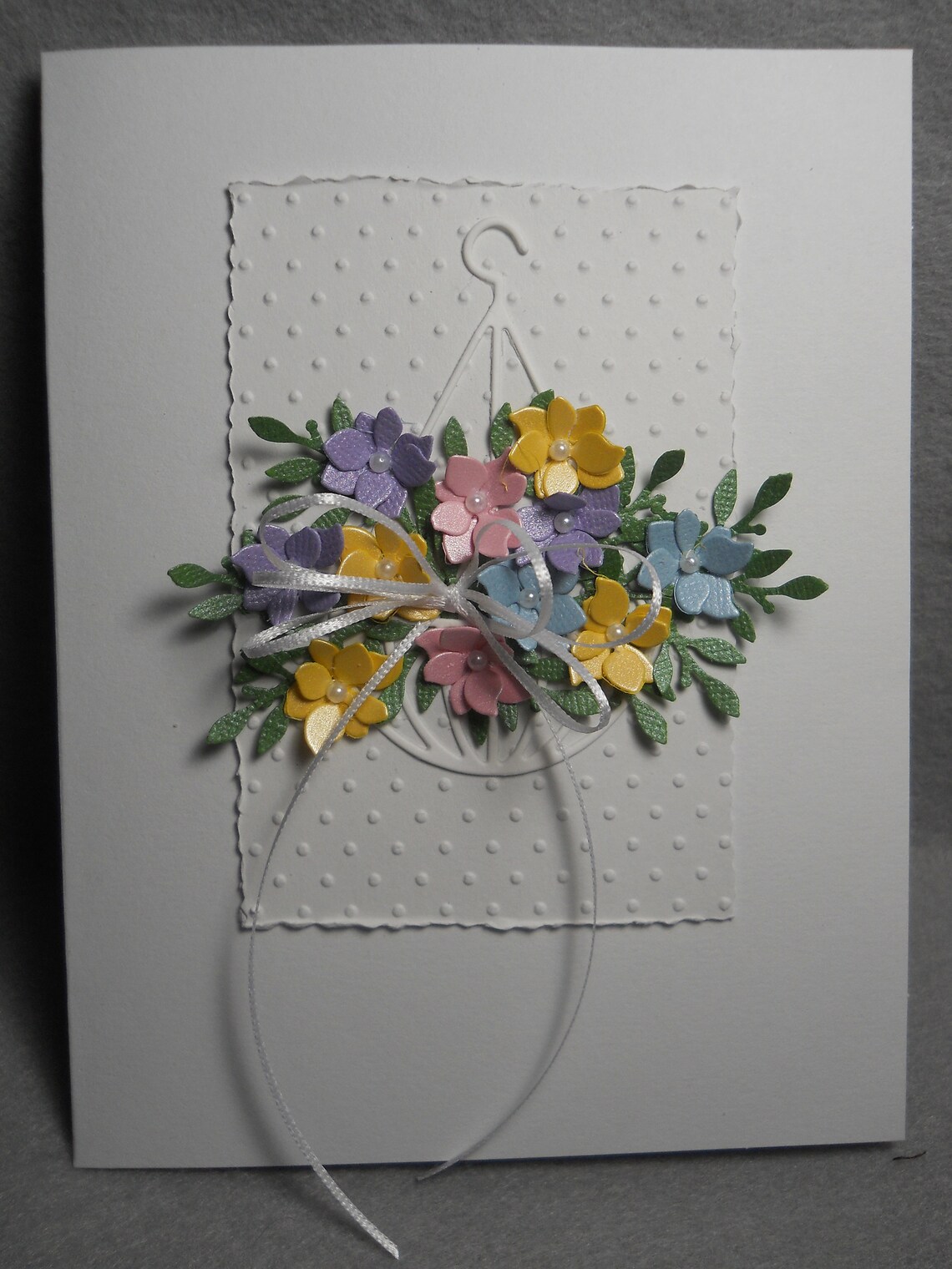 Hanging Basket Card, Hanging Basket Card of Spring Flowers, Assorted ...