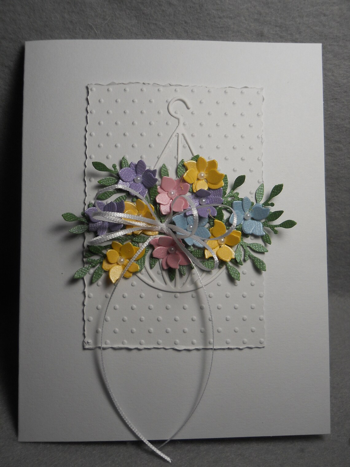 Hanging Basket Card, Hanging Basket Card of Spring Flowers, Assorted ...