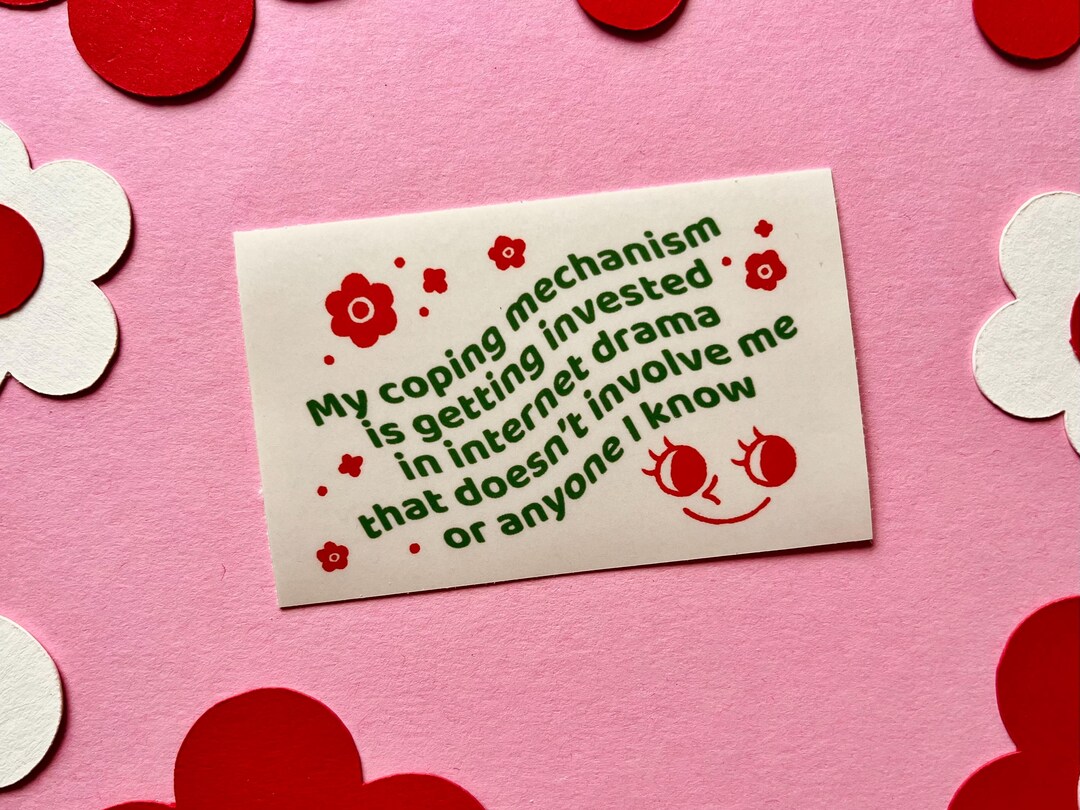 Menhera Vinyl Sticker Coping Mechanism - Etsy