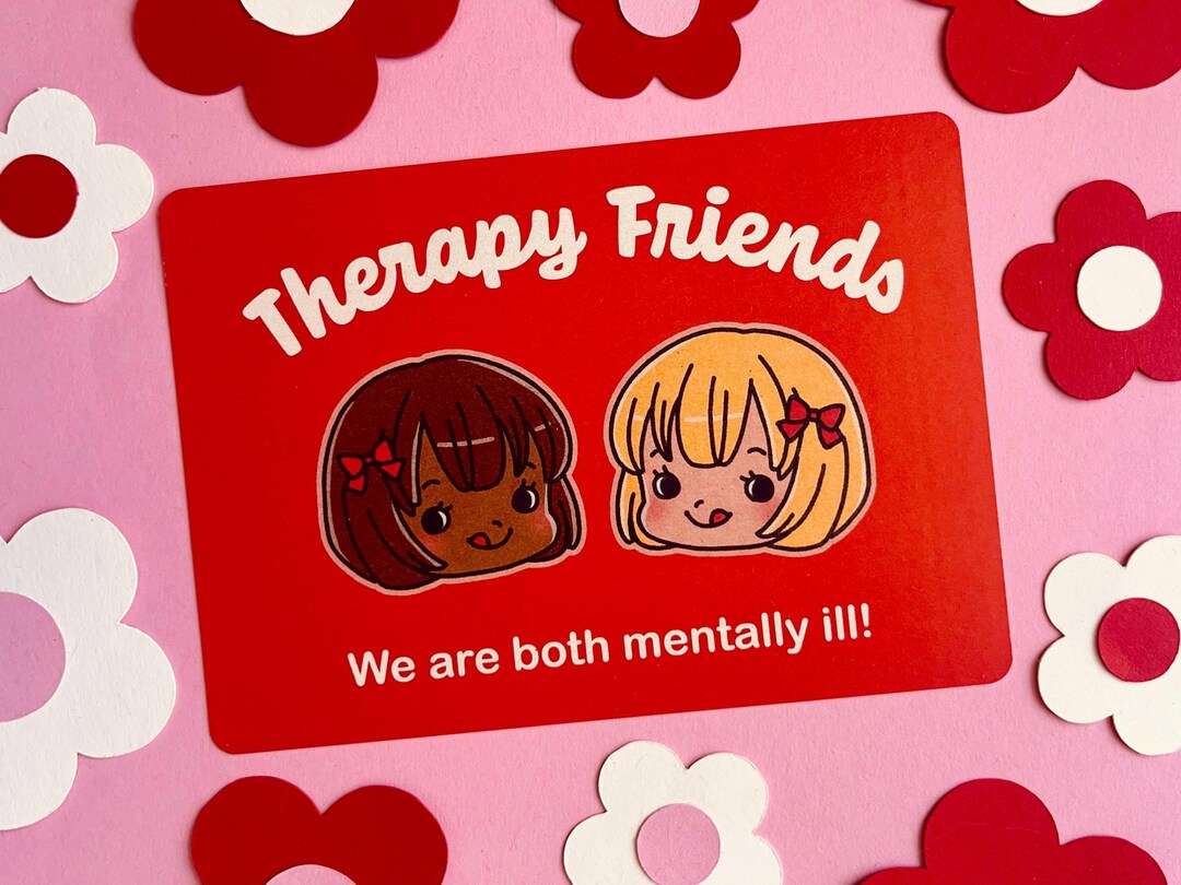 Japanese Retro Kawaii Menhera Art Print Therapy Friends - Etsy