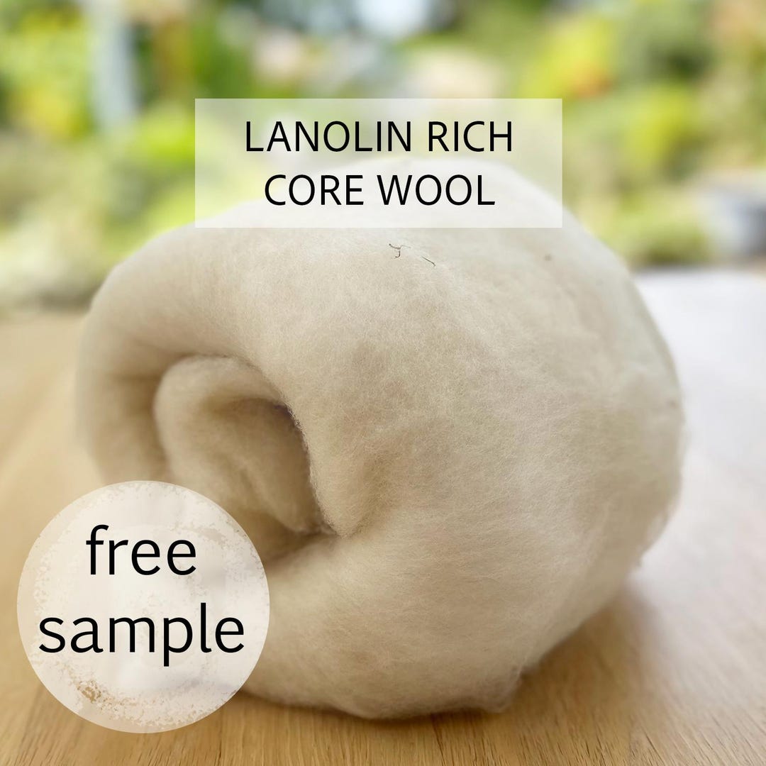 Lanolin Rich Carded CORE Wool for Needle Felting, SUPER FAST to Felt ...