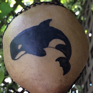 Orca Totem Large Round Rawhide Rattle, Killer Whale, Animal Spirit ...