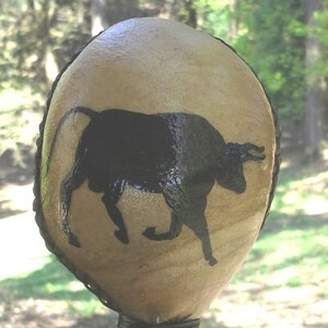 Bull Totem Large Round Rawhide Rattle, Shamanic Journey Ritual Animal ...
