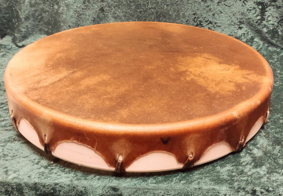 20 Buffalo Spirit Rawhide Drum on Maple Hoop With Beater & Suede Handle ...