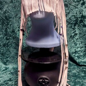 Custom Deluxe Ritual Trance Mask, Deer Leather, Rabbit Fur W Glass ...