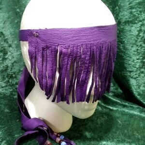 Custom Shaman's Mask, Deer Leather, Glass Crow Beads, Shamanic Eye ...