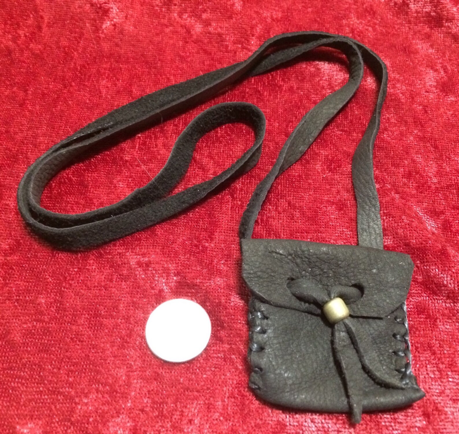 Custom Made Small or Medium Leather Mojo Bag Pouch Necklace | Etsy