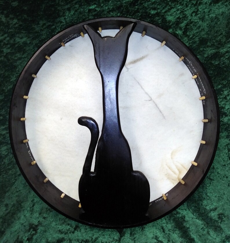 Kitty Cat European Style Pegged Rawhide Shaman Drum, Deer, Horse or ...