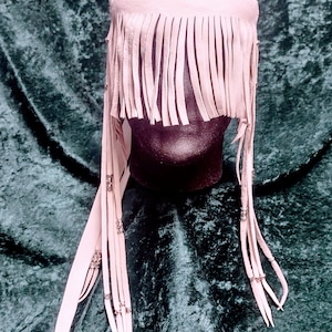 Custom Ritual Trance Mask, Deer Leather, Glass & Metal Beads, Norse ...