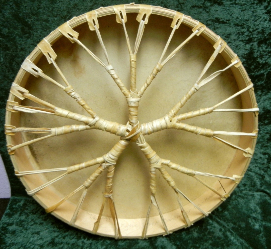 Large 22" or 24" Harmonic Shamanic Rawhide Drum, Deer, Horse or Elk on ...