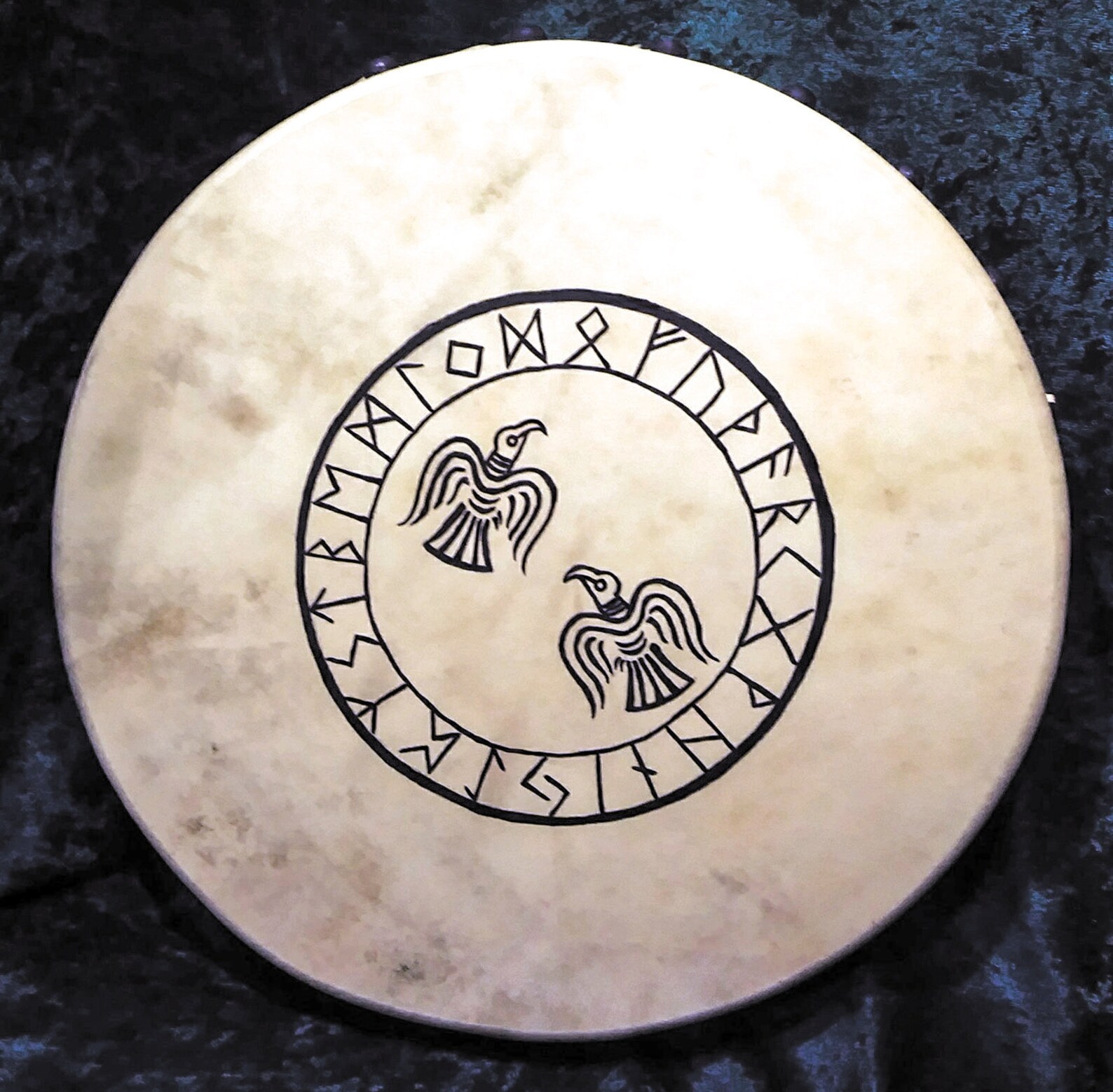 Odin Raven European Style Pegged Reindeer Rawhide Shamanic - Etsy