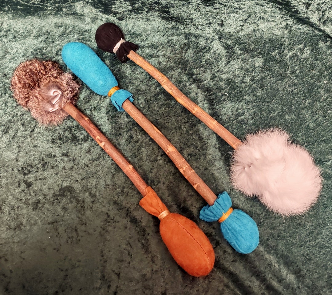 Custom Double Drum Beater, Your Choice of Hard Pouch Beater, Soft ...