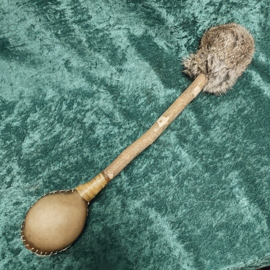 Custom Rawhide Rattle / Drum Beater Combo With Small, Medium or Large ...