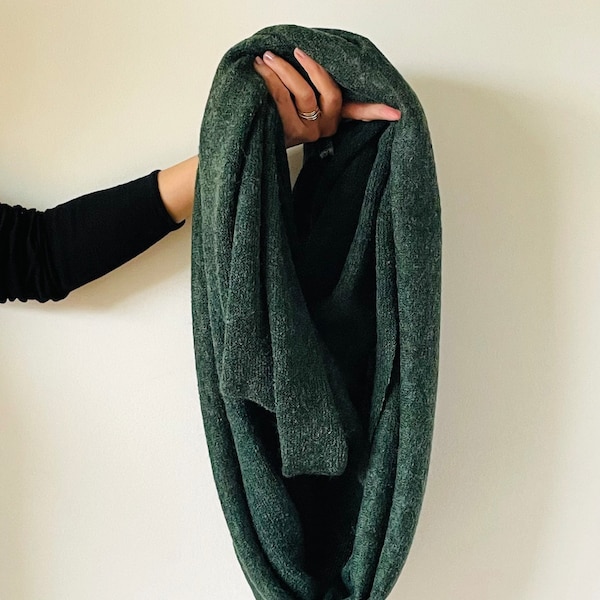 Green Infinity Scarf - Etsy
