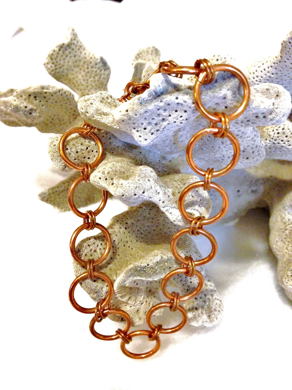 Copper Bracelet, Chainmail Copper Bracelet, Chain Mail Bracelet ...