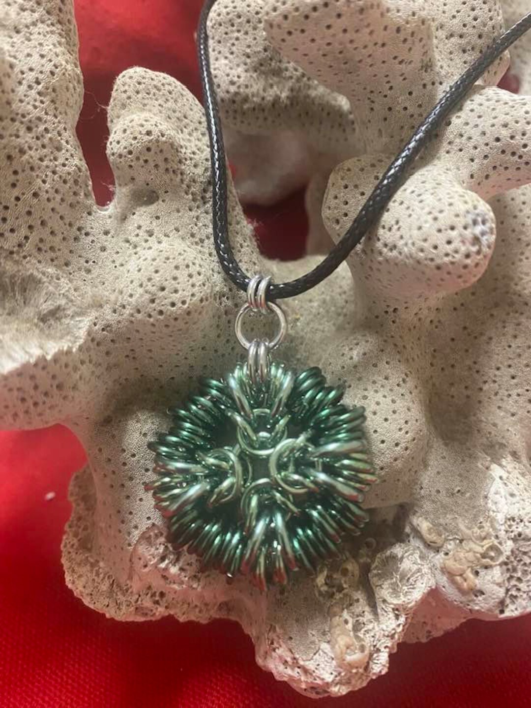 Chainmail Southern Cross Pendant, Green Southern Cross Chainmaille ...