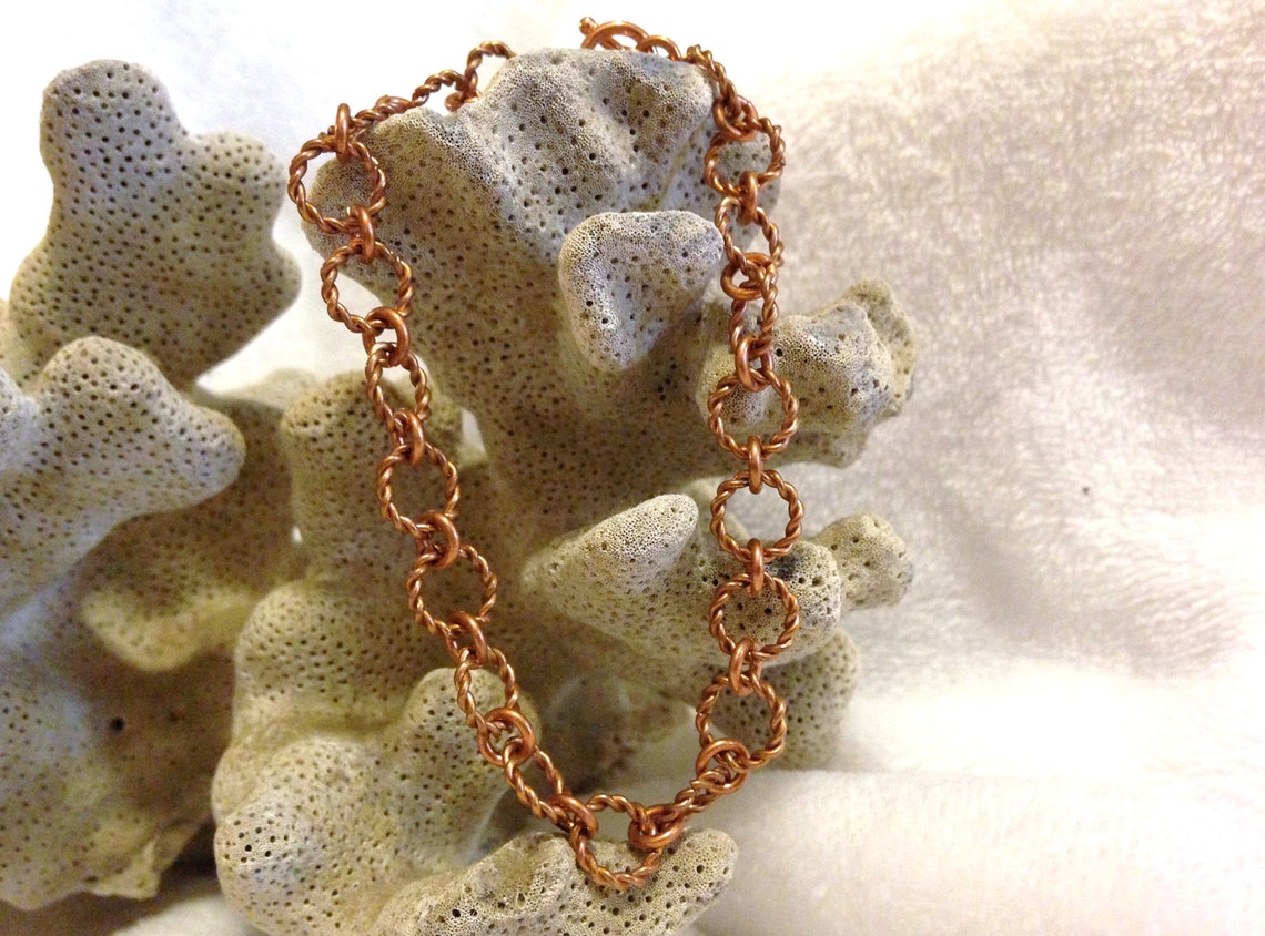 Copper Chainmail Bracelet Chain Mail Bracelet Chainmaille - Etsy