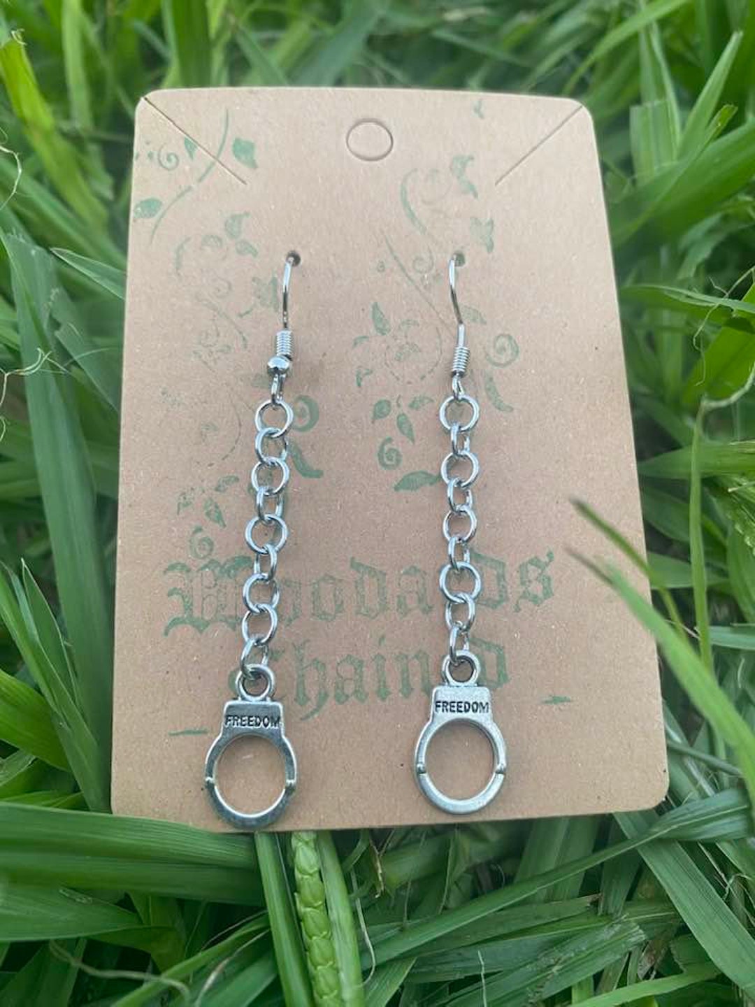 Freedom Shackles Earrings, Break These Chains Earrings, Handcuff ...