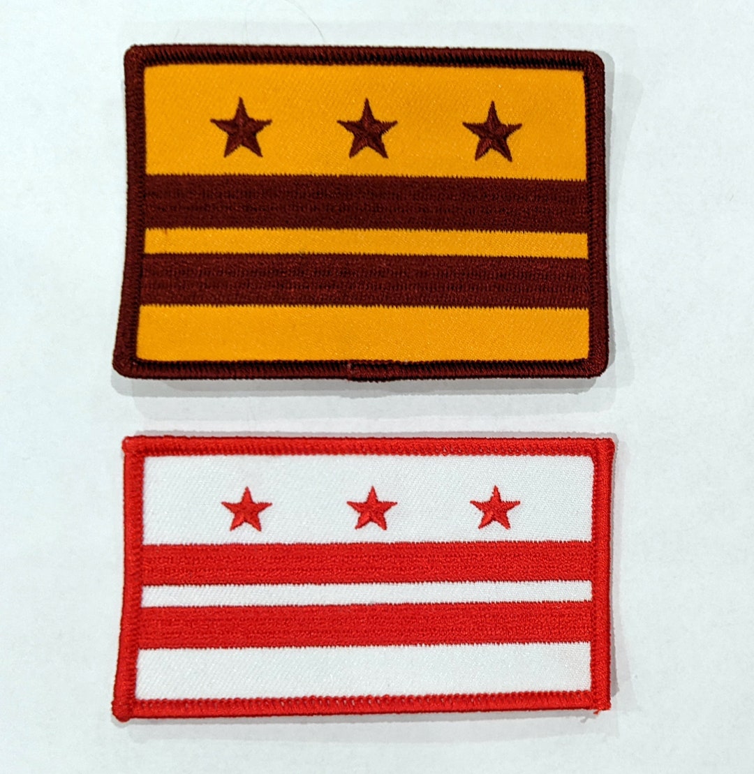 Washington DC Flag Patch Pack Red and White Burgundy and - Etsy