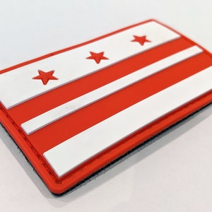 Washington DC Flag Patch - PVC Rubber With Loop & Tape Backing - 3D Patch - Tactical Style - Etsy