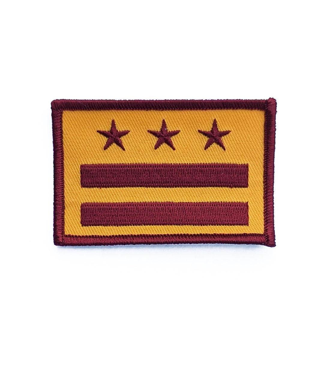 Washington DC Flag Patch Burgundy & Gold Football Team Colors - Etsy