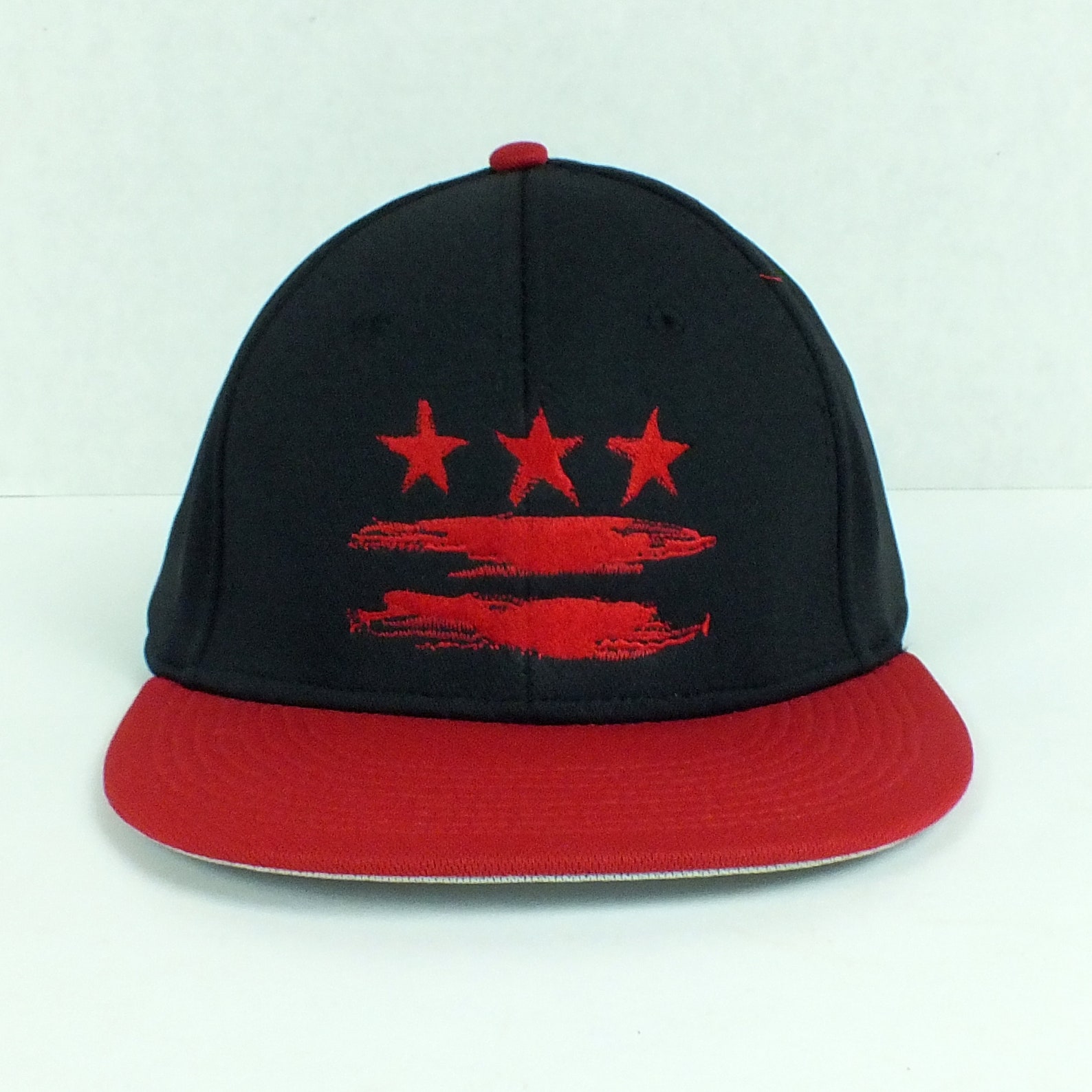 Washington DC Flag Red and Black Fitted Hat DC Flag Baseball Cap ...