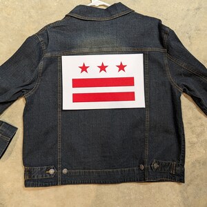 HUGE Washington DC Flag Patch NEW Version Red and White Embroidered Iron-on / Stitch - Etsy
