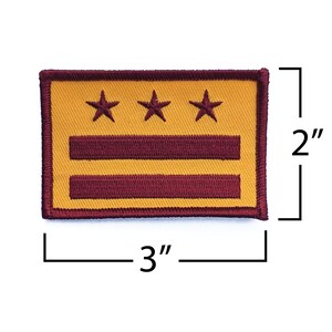 Washington DC Flag Patch Burgundy & Gold Football Team Colors - Etsy