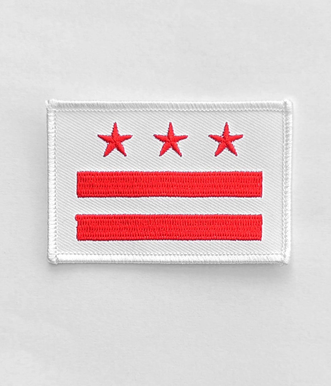 Washington DC Flag Patch NEW Version Red and White Embroidered Iron-on / Stitch - Etsy