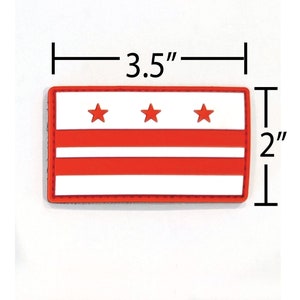 Washington DC Flag Patch - PVC Rubber With Loop & Tape Backing - 3D Patch - Tactical Style - Etsy