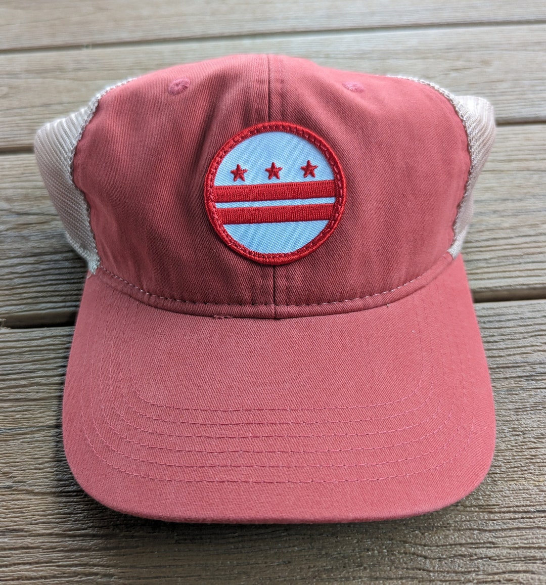 Washington DC Flag Hat - Unstructured Snap Back Cap - Roundel DC Flag ...