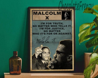 Malcolm X Poster | Etsy