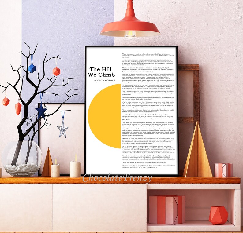 Amanda Gorman Poster Full Poem the Hill We Climb Poster - Etsy