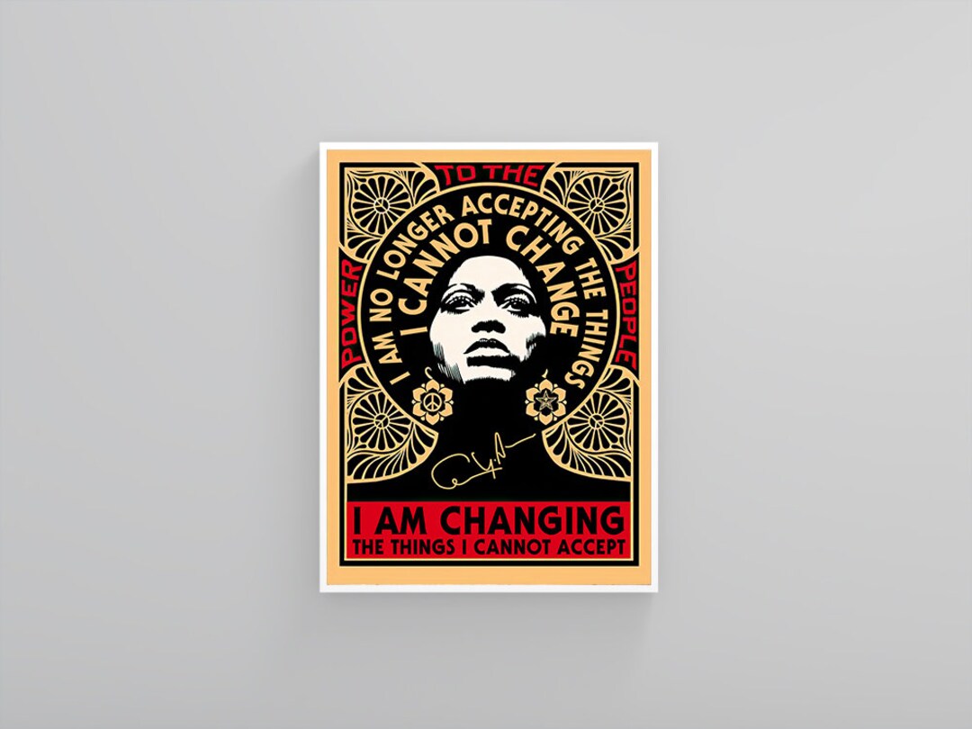 Angela Davis Poster Angela Davis Quote Poster I Am No Longer - Etsy