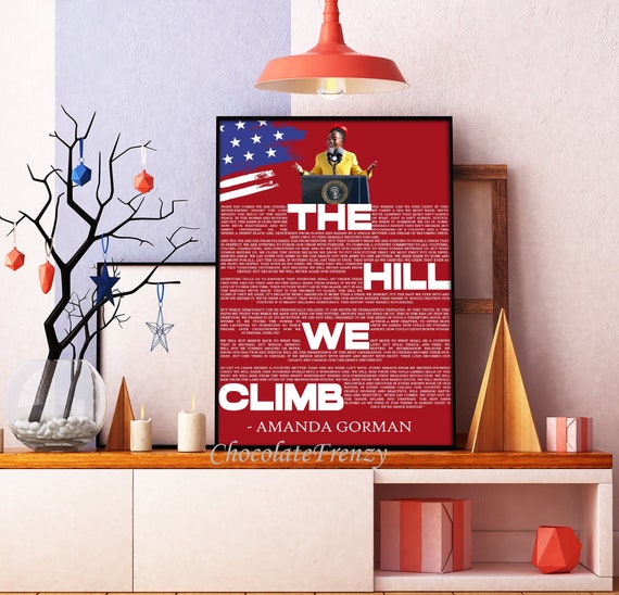 Amanda Gorman Poster Full Poem the Hill We Climb Poster | Etsy