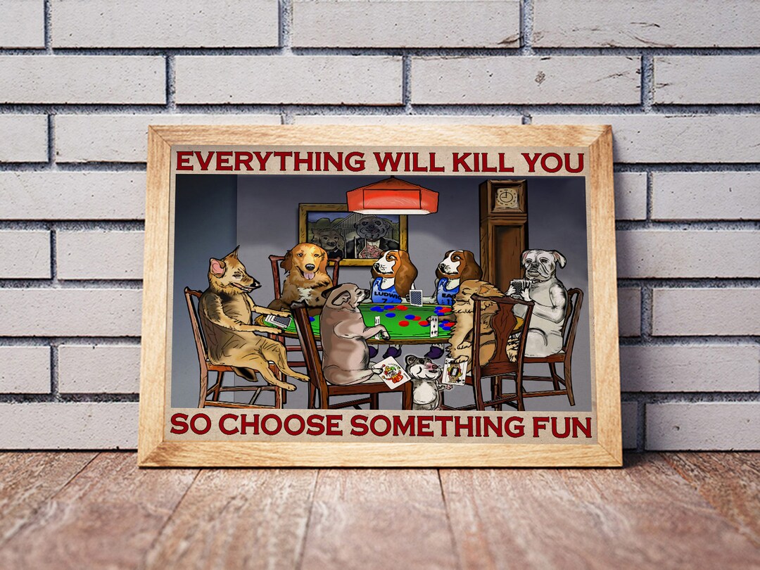 Love Dogs Poster Dogs Playing Poker Poster Dogs Play Poker - Etsy