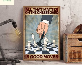 Chess Playing Poster - Etsy
