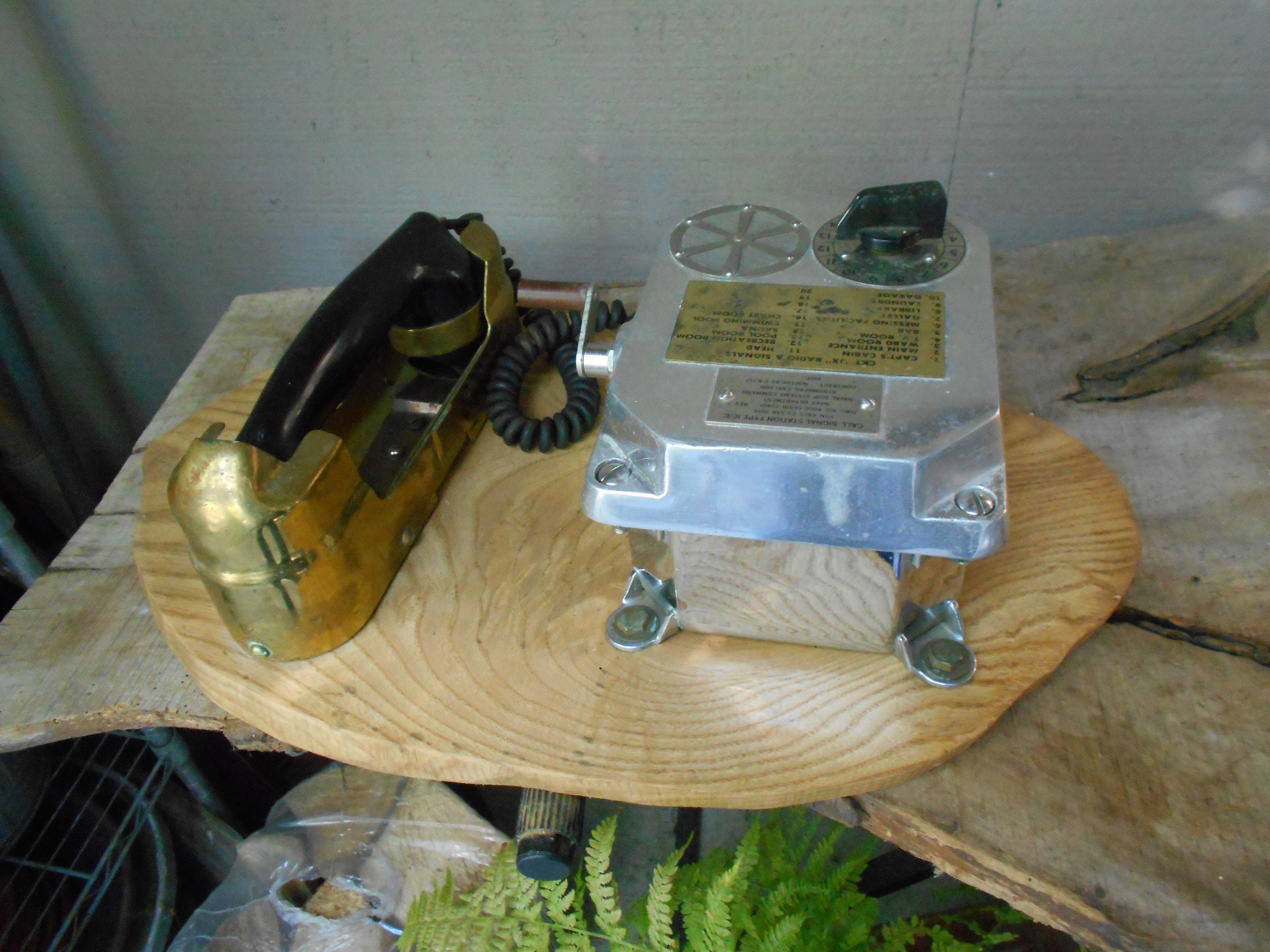 US NAVY Brass- Type-b- Battleship Telephone- With Stromberg Carlson ...