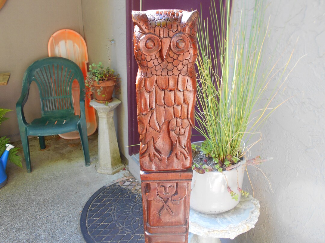 Indigenous 4 Foot 8 Inch Totem With Deep Hand Cut Totems - Etsy