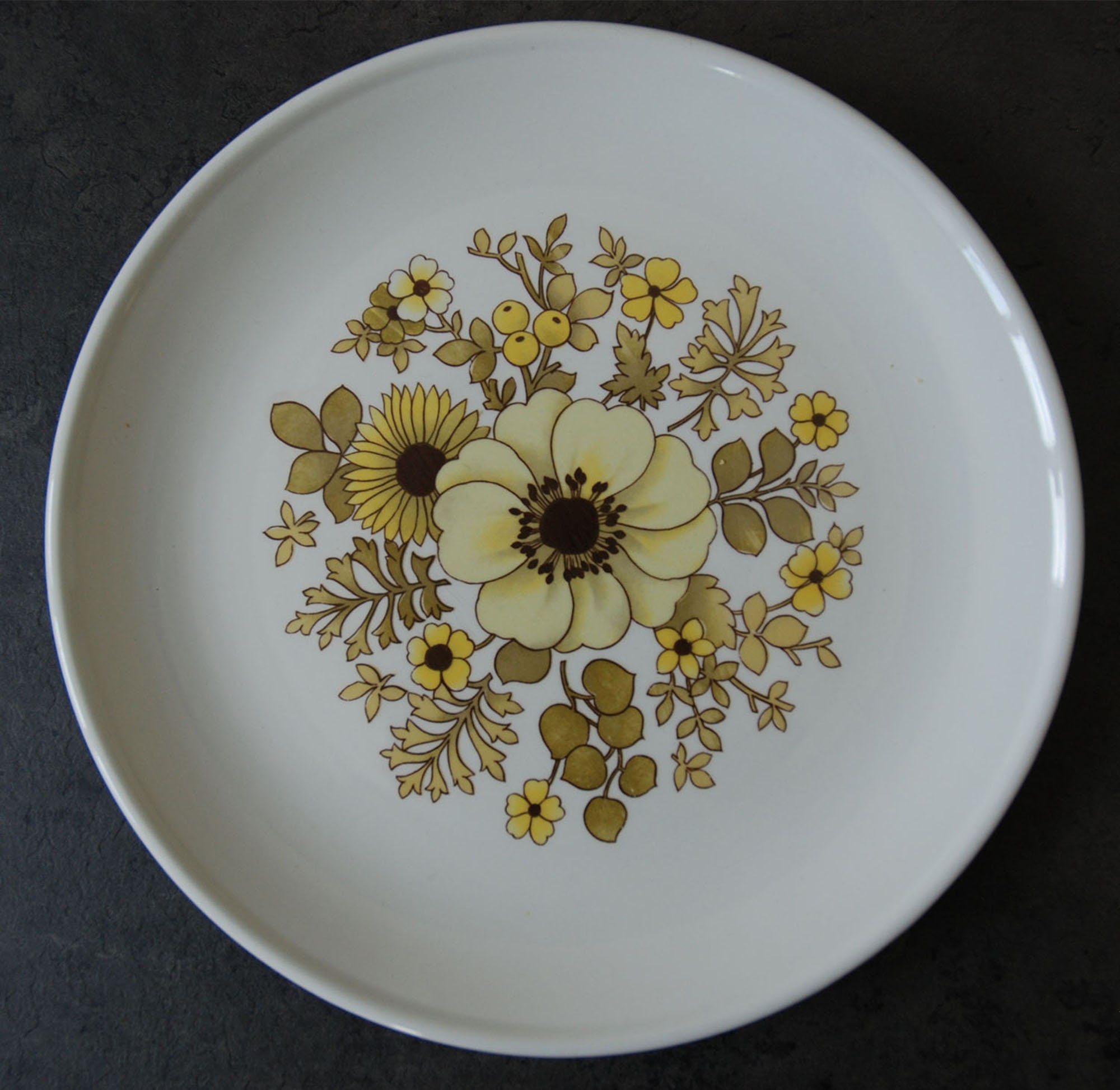 Vintage Retro Hostess Ware DEBUTANTE JOHN RUSSELL 1960 Brown Yellow ...