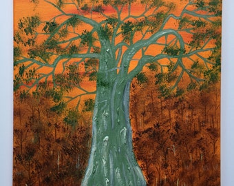 Baobab Tree Painting - Etsy