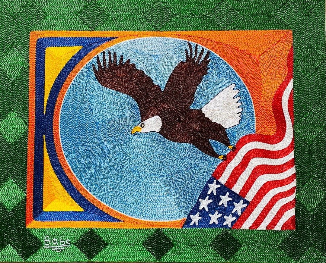 Bald Eagle Flying Flag - Etsy