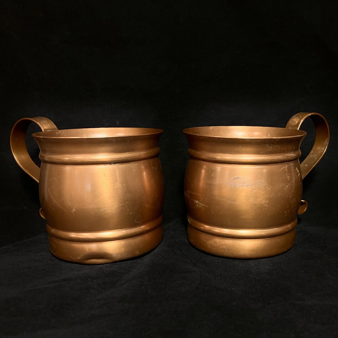 Vintage Gregorian Copper Mugs: 1970s Solid Copper Tankards, USA Made - Etsy