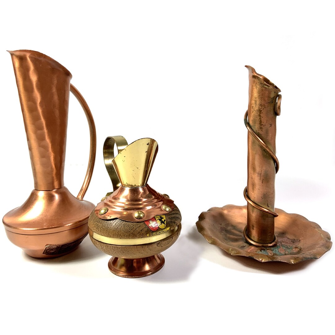 Vintage 1970s Gregorian Copper Vase OR Gregorian Mini Ewer OR Small ...