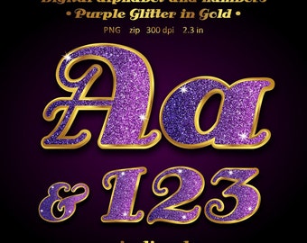 Purple letters | Etsy